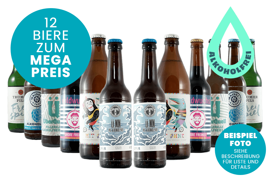 Non-alcoholic craft beer package - 12 bottled beers